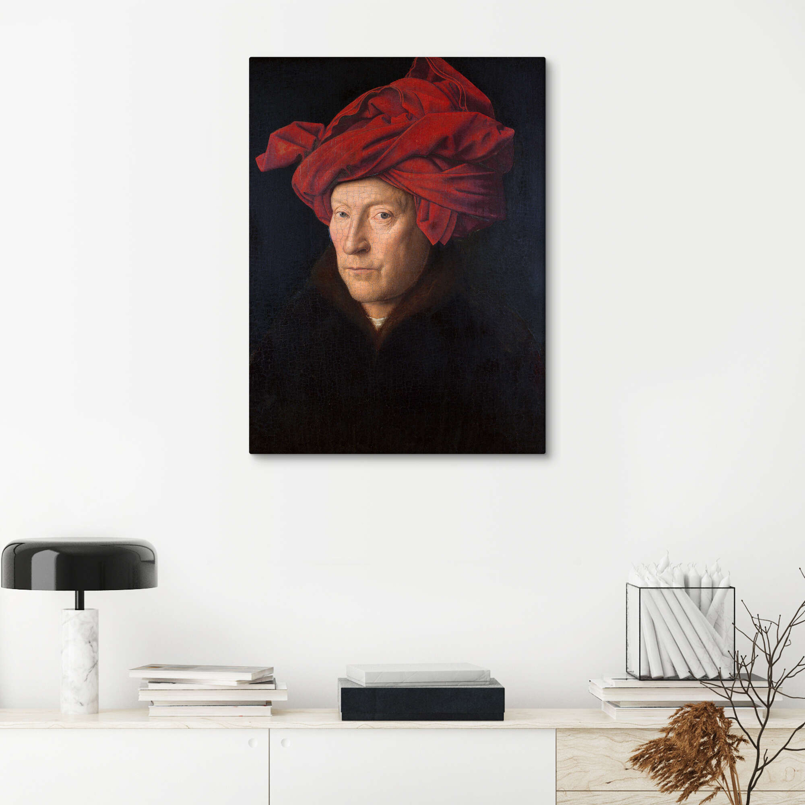 Leinwandbild Mann mit rotem Turban - Jan van Eyck | eBay