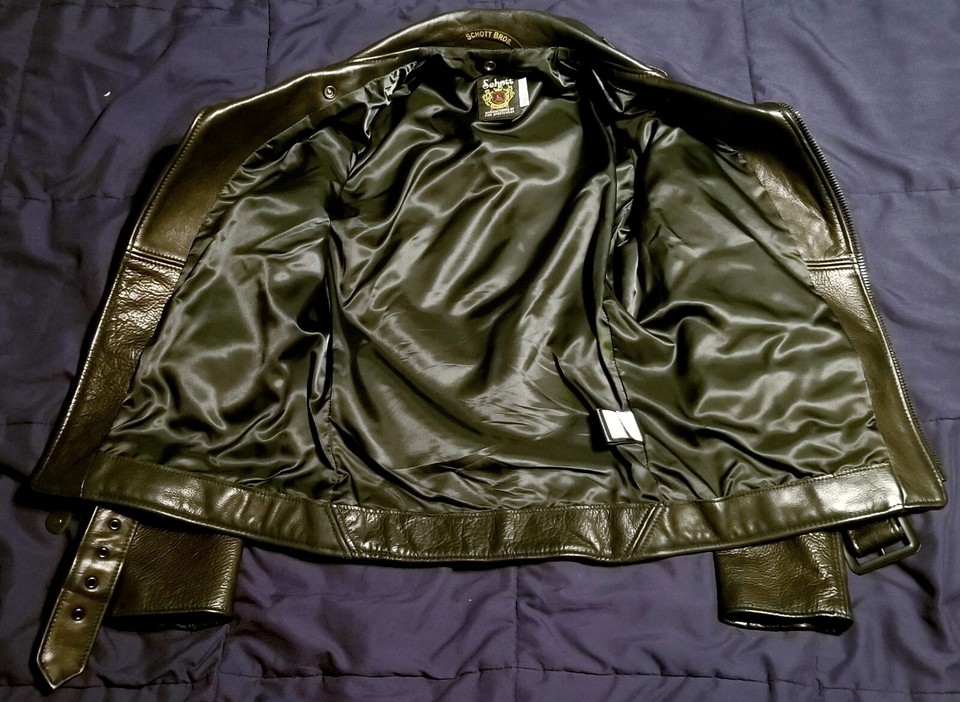 Men's Schott 513UST One Star Black Leather Jacket | eBay