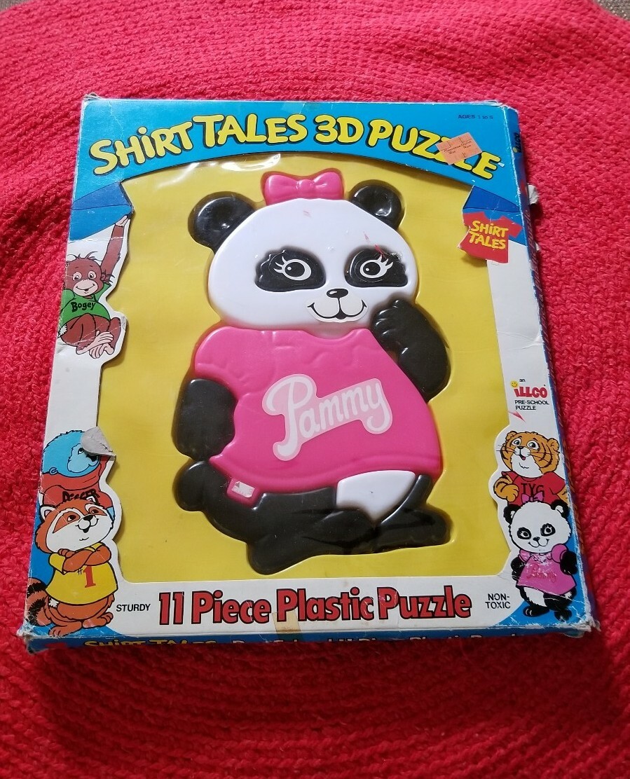 Vintage Shirt Tales 3-D Puzzles Bogey & Pammy 11 Piece Plastic Illco | eBay