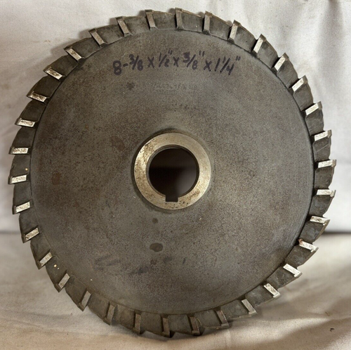 3/8" Radius Slotting Cutter 8-3/8" Dia, 1-1/4" Arbor - See Sketch for ...
