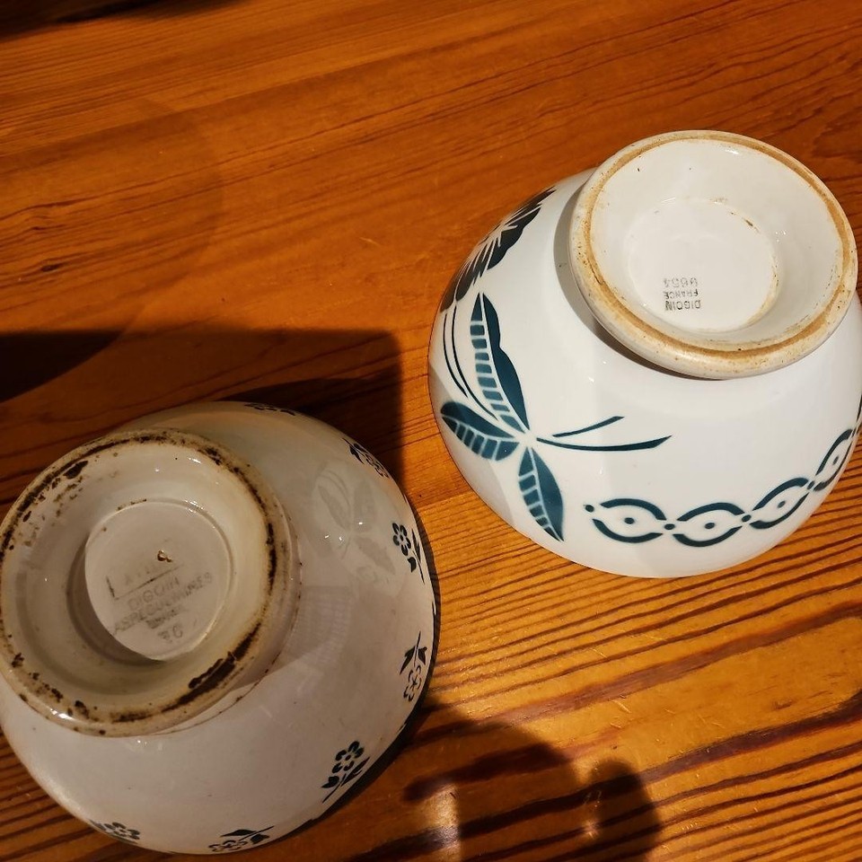 French Ceramics 10-Piece Cafe au Lait Bowls, Jansen & Swan Pattern Used ...