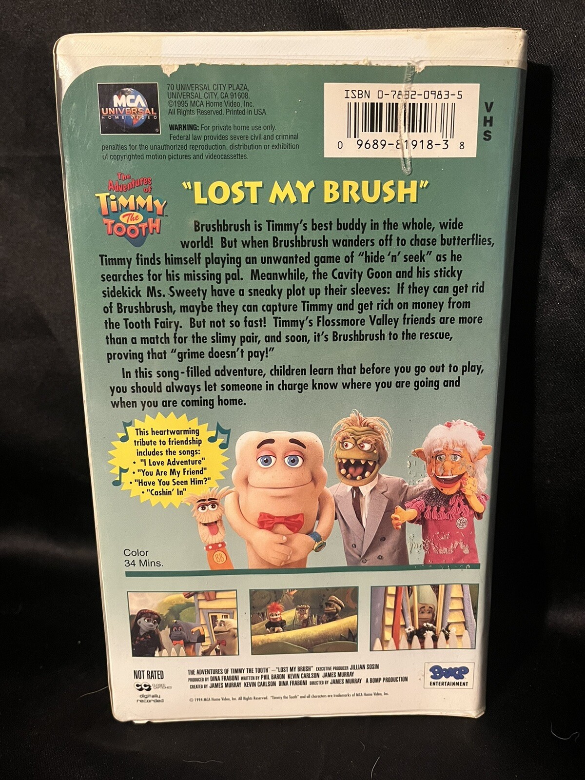 Adventures of Timmy the Tooth, The - Lost My Brush (VHS, 1995 ...