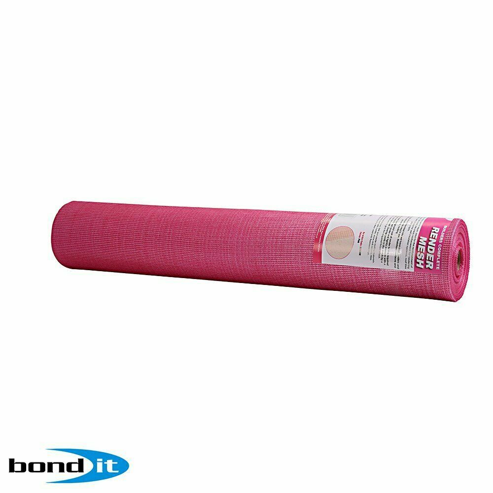 RENDER MESH FIBERGLASS 160G/M2 50M2 REINFORCING PLASTER PINK BOND IT ...