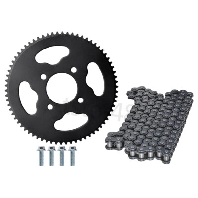 219H Chain 112 Links 70T Rear Sprocket 48mm For Racing Go Kart ATV Quad ...