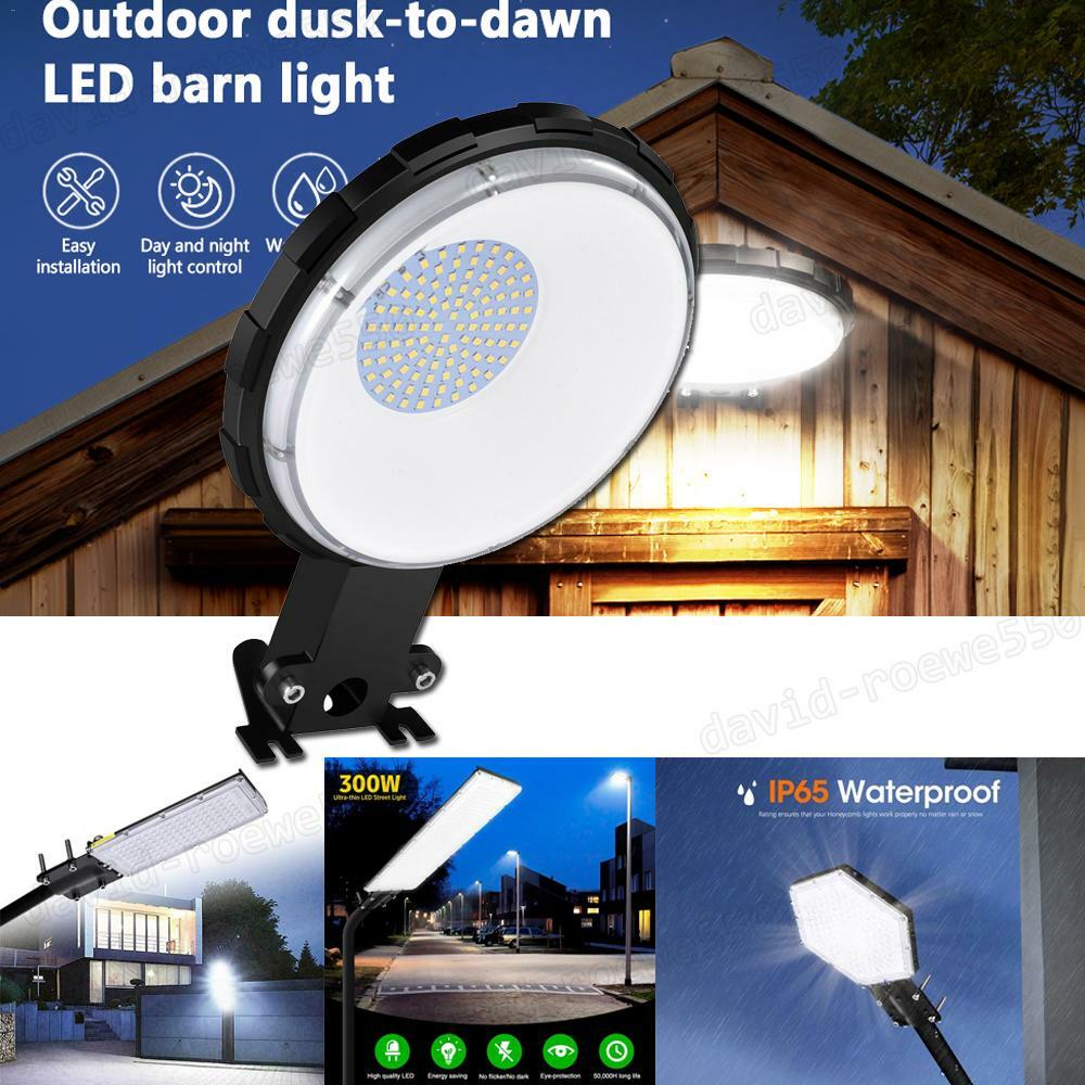300W 100W LED Barn Yard Street Outdoor Security Light Dusk to Dawn ...