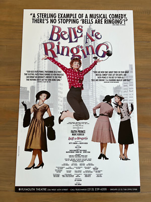 Bells Are Ringing Broadway Revival Window Card Poster Faith Prince | eBay