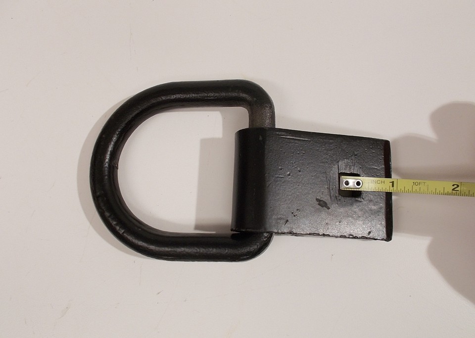 1/2" Forged Steel D Ring Rope Chain Tie Down Single bolt 11,700# Truck ...