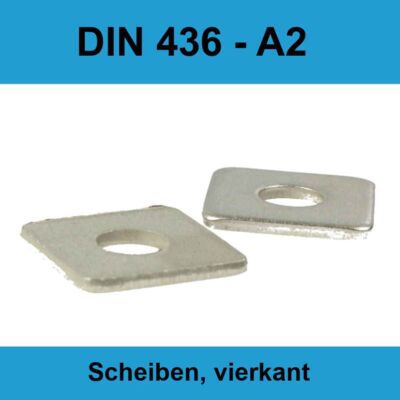 DIN 436 M17,5 A2 Edlestahl Scheiben vierkant Unterlegscheibe vierkant ...