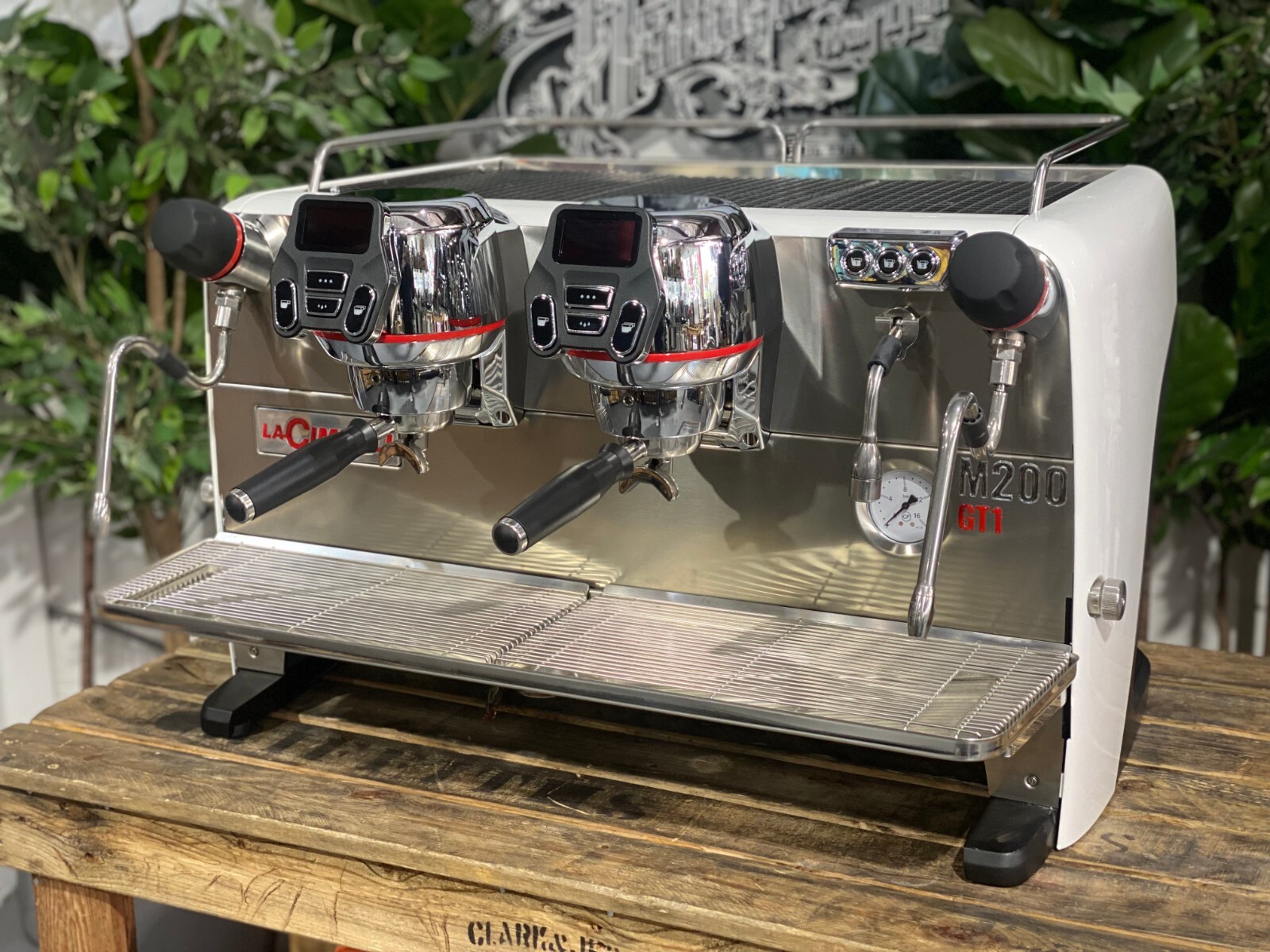 LA CIMBALI M200 GTI 2 GROUP BRAND NEW BLACK, RED & WHITE ESPRESSO ...