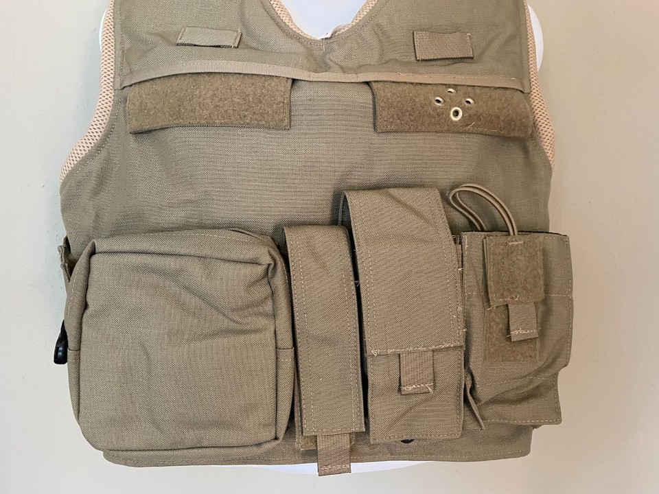 ABA Tactical Standard Assault Armor Carrier Large Custom Size Tan Fix 4 ...