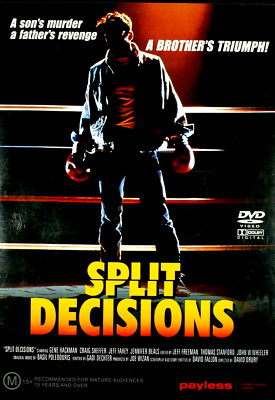 Boxing Movie SPLIT DECISIONS DVD Gene Hackman 1988 Jeff Fahey REGION 4 AUSTRALIA | eBay