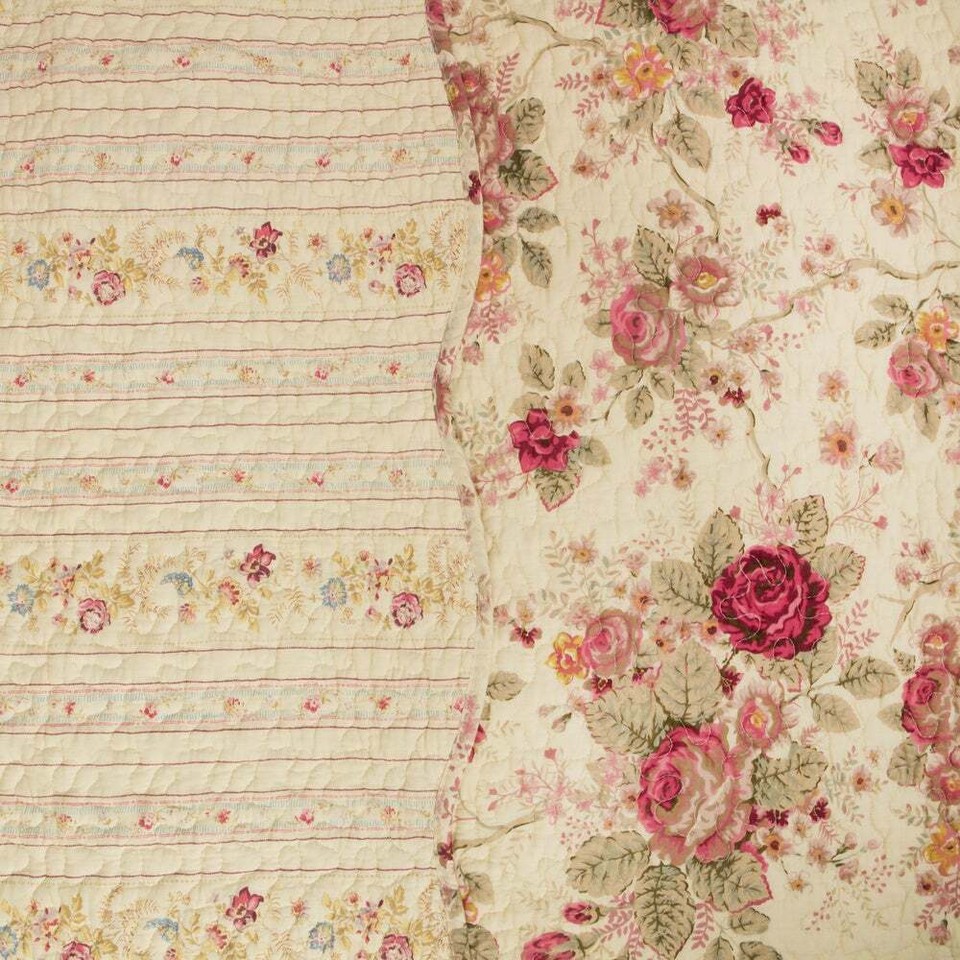 BEAUTIFUL COTTAGE CHIC ROSE YELLOW RED GREEN GOLD PINK SHABBY COUNTRY ...