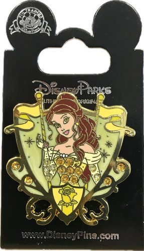 Trading Pin - Disney Disneyland Park - Princess Belle Jeweled Shield ...
