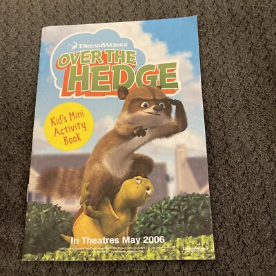 Over The Hedge Book Mini Activity Book Dreamworks 2006 Movie Promo PB18 ...