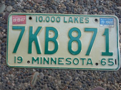 Vintage 1965 MINNESOTA License Plate | eBay