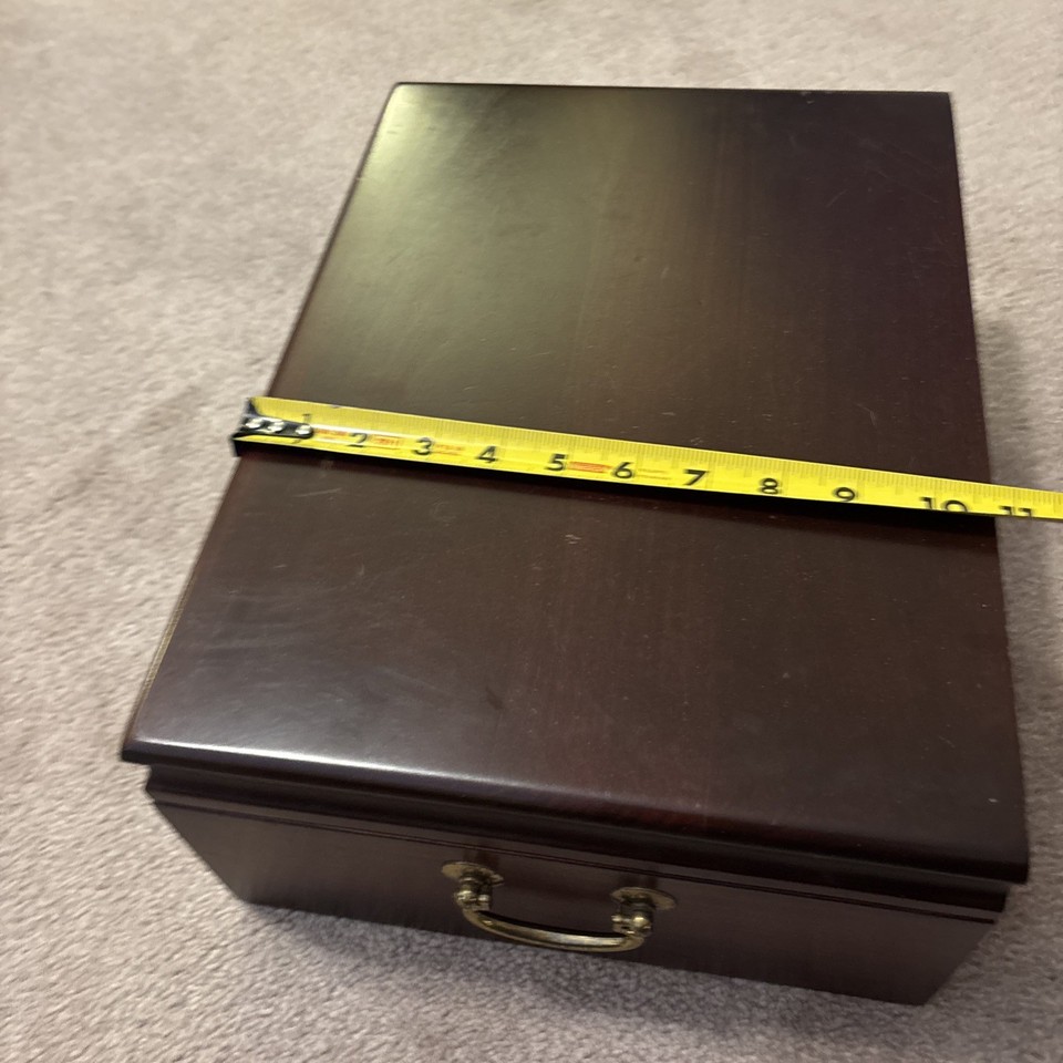 Diamond Crown Cigar Humidor Handcrafted by Reed & Barton w/Divider | eBay