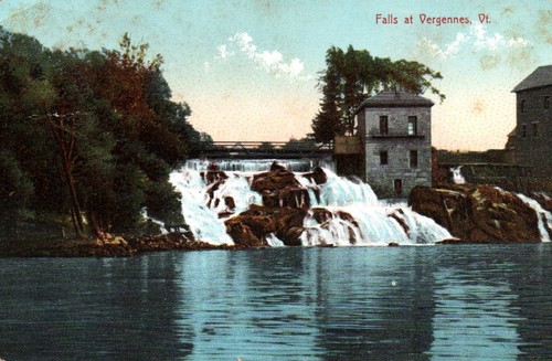 The FALLS In VERGENNES, VT On Vintage Postcard | eBay