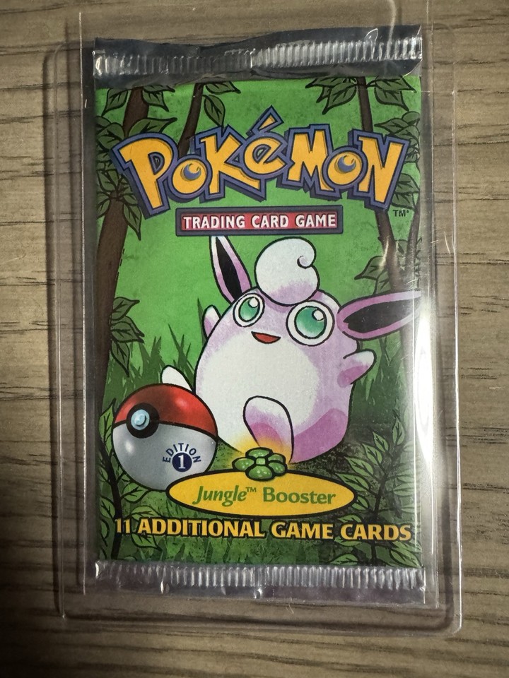 Pokemon 1st Edition Jungle Booster Pack Factory Sealed - Wigglytuff Art ...