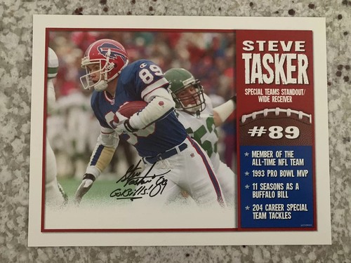 Steve Tasker Signed Buffalo Bills 8.5x11 Photo Pro Bowl | eBay