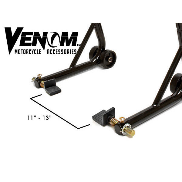 MOTORCYCLE SWING ARM LIFT STAND STREET BIKE FRONT and REAR COMBO PADDLE ...
