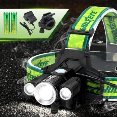 2 in 1 Super Bright LED Headlamp Rechargeable Headlight Head Torch Work ...
