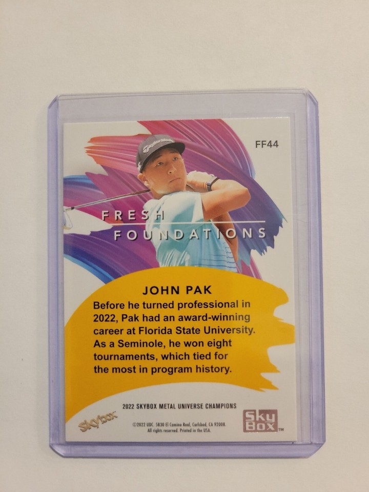 2022 Skybox Metal Universe Champions John Pak Fresh Foundations #FF44 ...