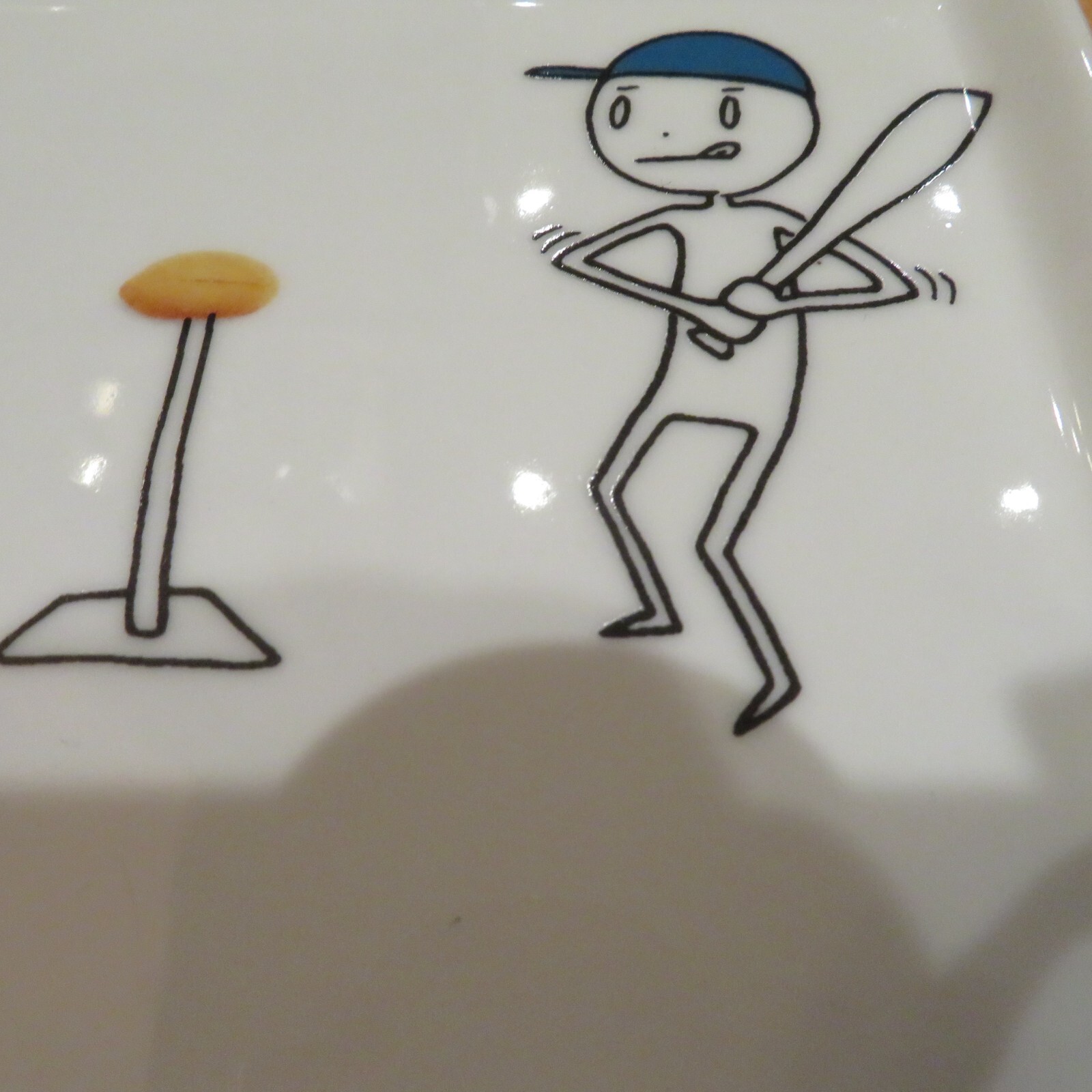 CB2 Oliver Plates Baseball Rectangular Appetizer Plates 6.5" x 5" Lot ...