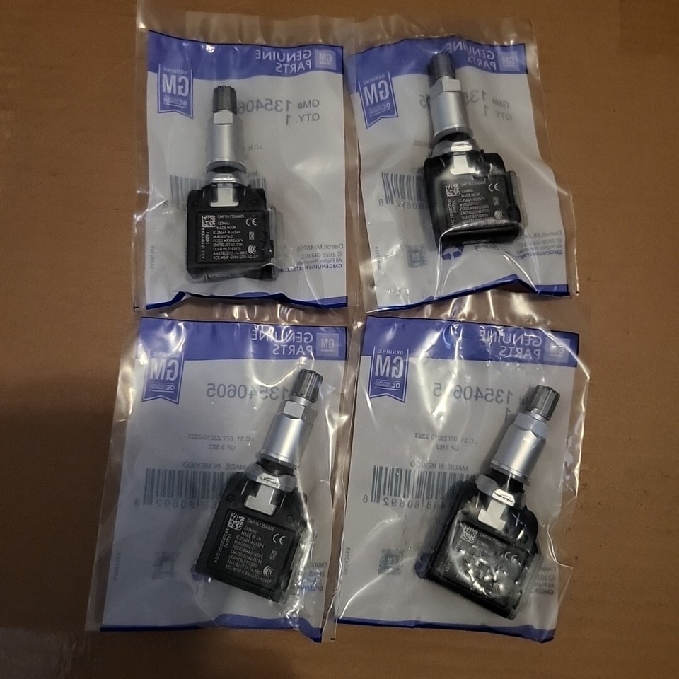 2020-2022 Chevrolet GMC 4 Pc OEM Tire Pressure Monitor Indicator Sensor ...