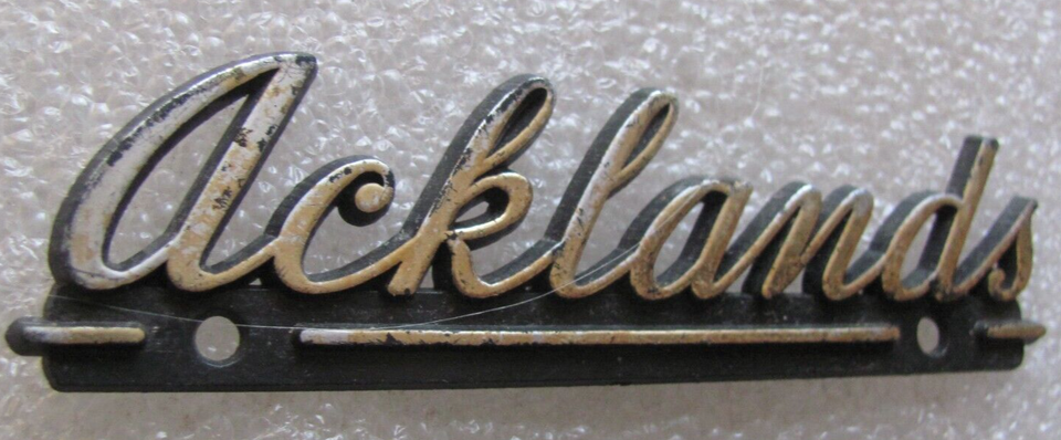 RARE VINTAGE ACKLANDS BADGE EMBLEM SIGN GENUINE FACTORY ORIGINAL OEM | eBay