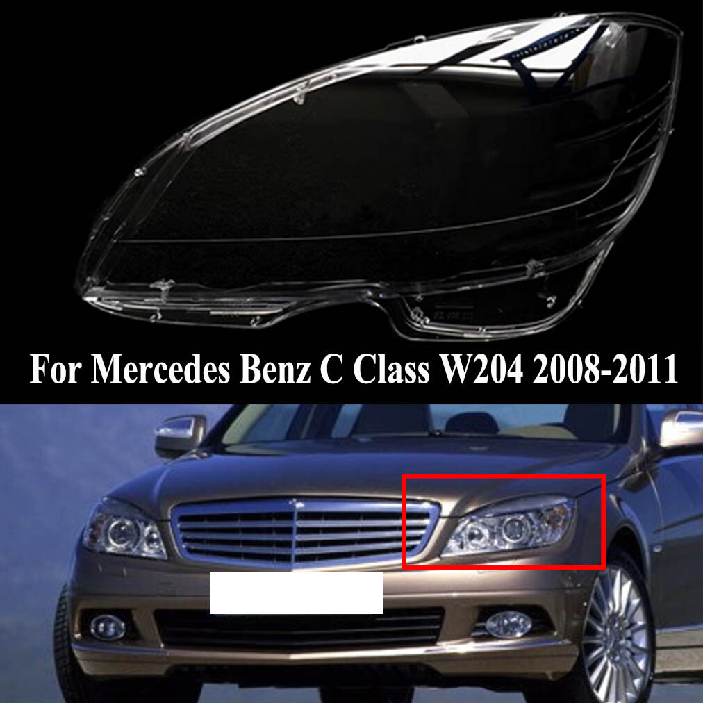 Left Side Car Headlight Lens Headlamp Cover Fit Mercedes Benz C Class ...
