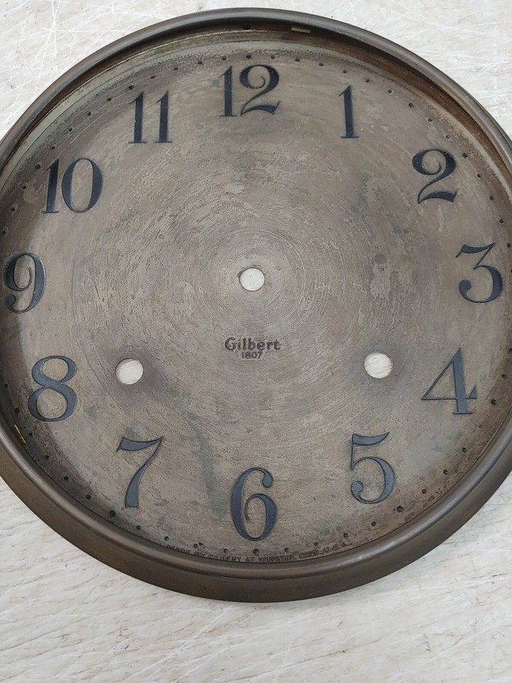 ANTIQUE LARGE GILBERT BANJO CLOCK DIAL & BEZEL NO GLASS | eBay