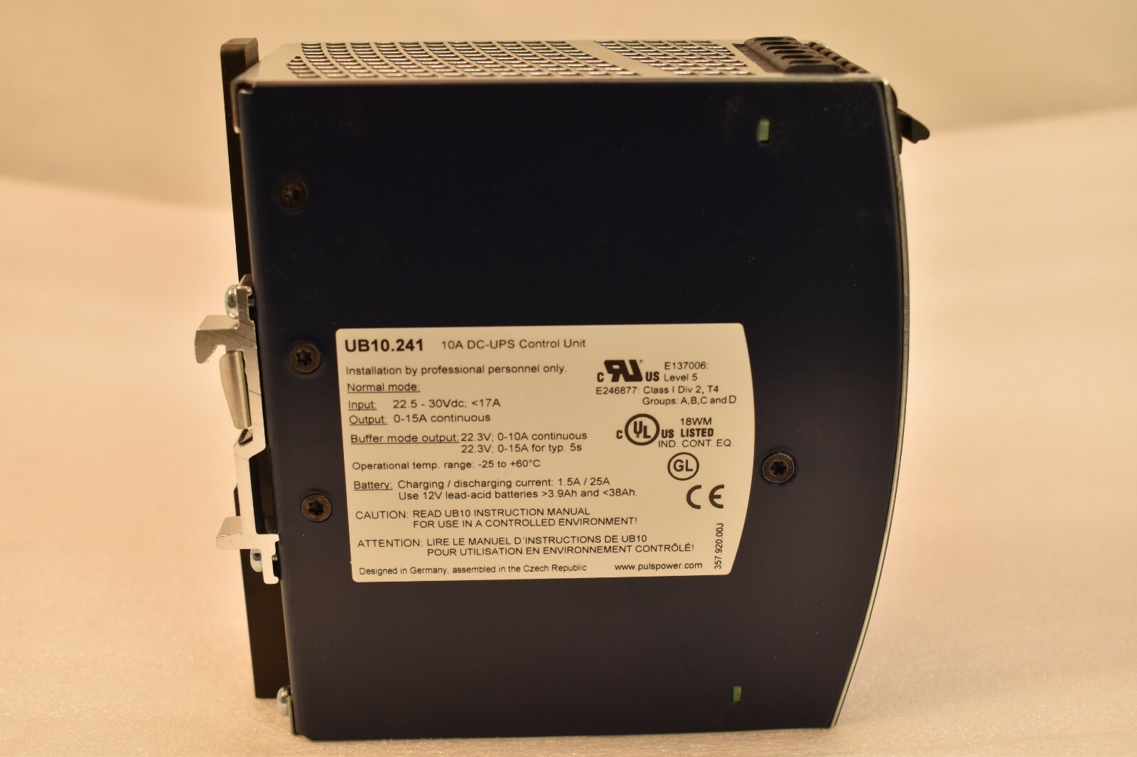 UPS, Controller, 24VDC In, 12-24VDC Out, 360VA Load (Puls: UB10.241) | eBay