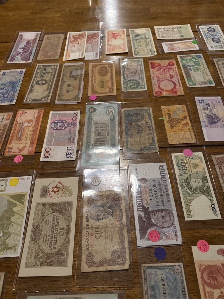 Lot Of 39 Vintage Paper Money Currency 614 | eBay