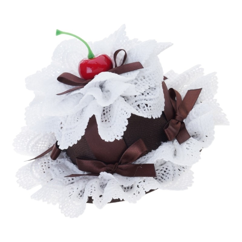 Girls Hairpin Flower Lace Design Cake Shape Hair Clip Hat Barrette For ...