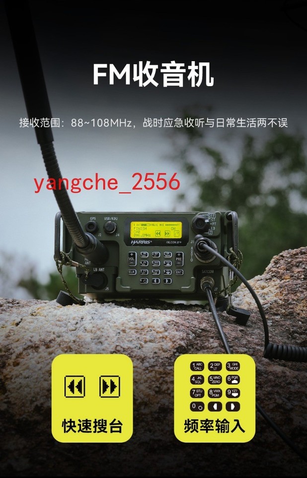 FCS PRC 117G Radio Military Surplus Replica Vehicle Radio with Handmic ...