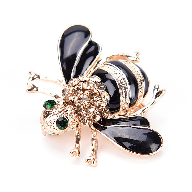 Fashion Bee Brooch Elegant Gold Plated Crystal Rhinestone Party Brooch ...