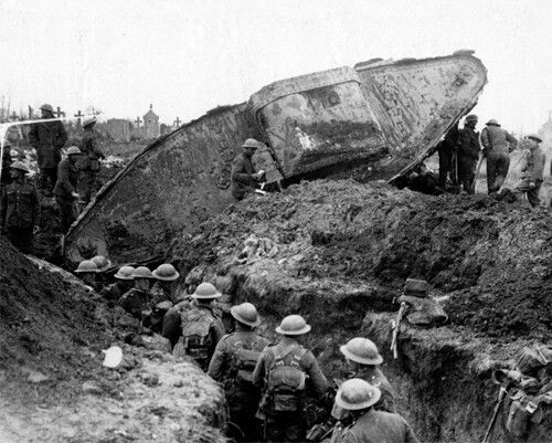 WWI British Mark II Tank Stuck In Trench 1917 Photo | eBay