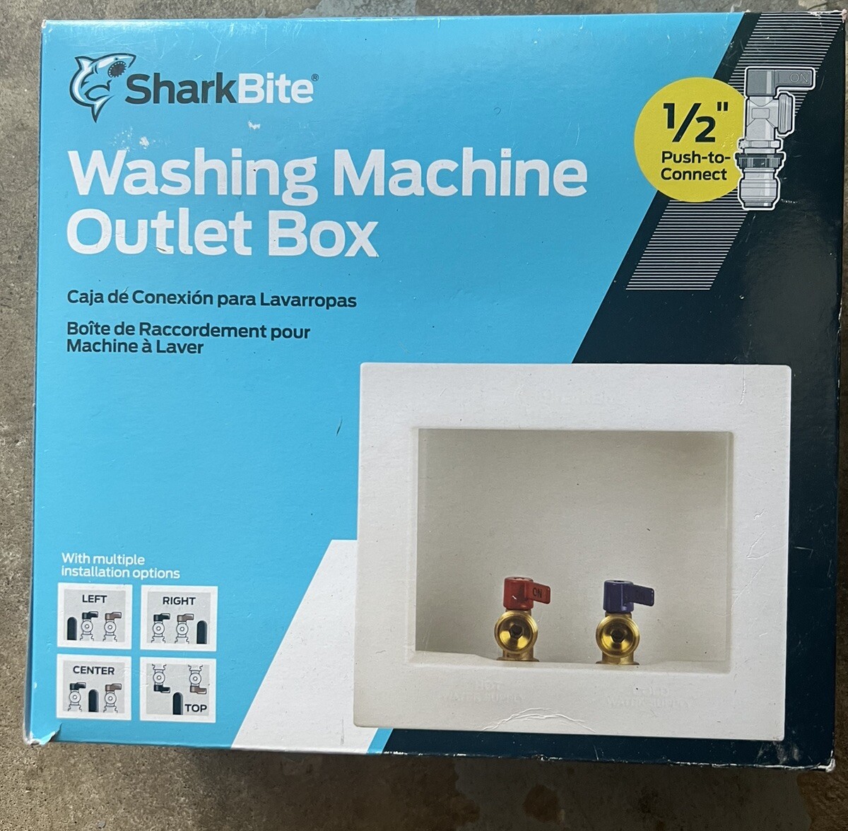 SharkBite 1/2 in. Push-to-Connect x 3/4 in. MHT Brass Washing Machine ...