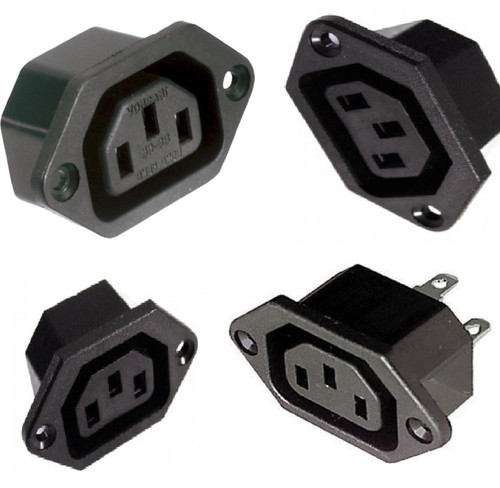 2 x PRESA VDE da pannello tripolare 250V 10A vde FEMMINA pannello 3 ...