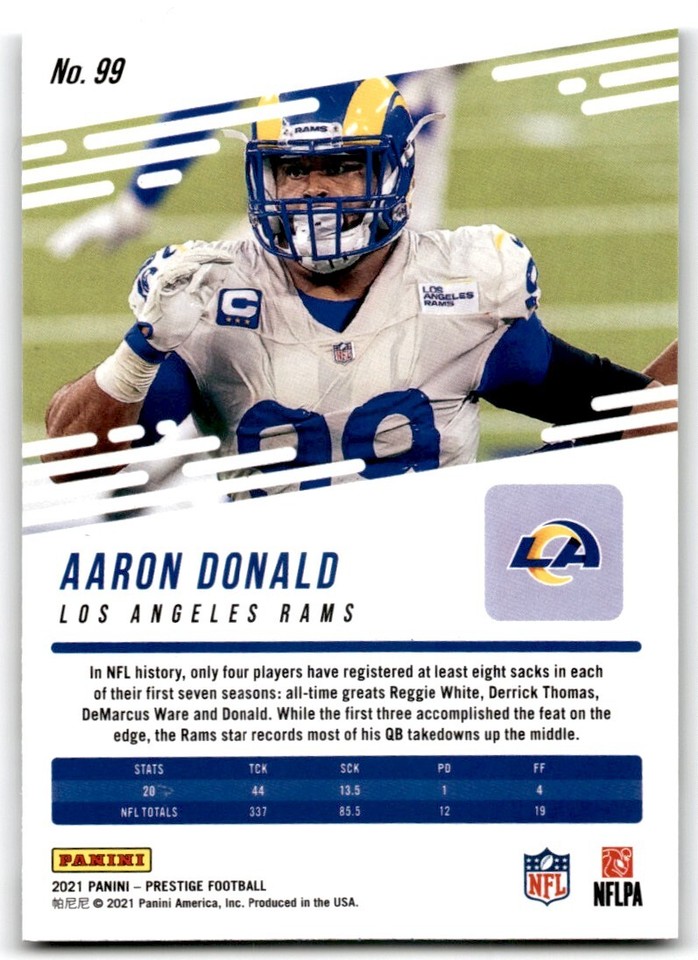 2021 PANINI PRESTIGE AARON DONALD LOS ANGELES RAMS #99 | eBay