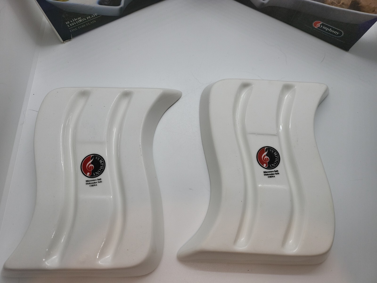 Symphony Alfresco Fine Porcelain 18cm 3 Division Plate x2 Never Used | eBay