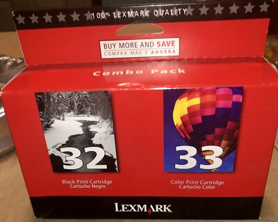Genuine Lexmark 32 Black & 33 Color Ink Cartridges Combo Pack | eBay