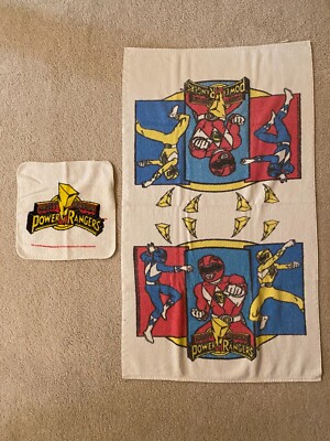 Vintage Mighty Morphin Power Rangers Bath/Shower & Hand Towels Lot of 2 ...