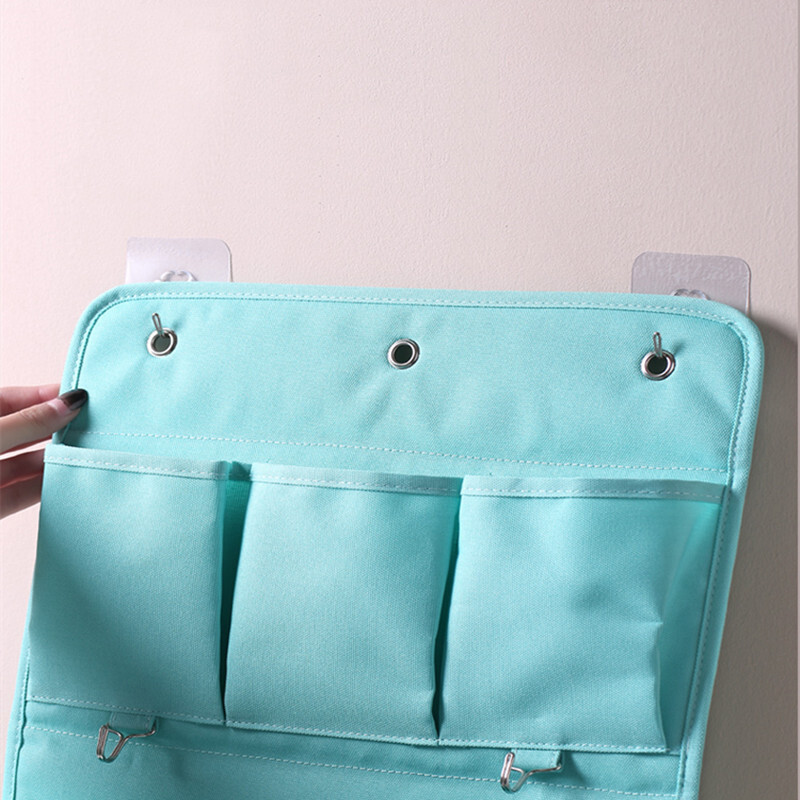 Oxford Fabric Solid Wall Door Hanging Storage Bag Sundries Dormitory ...