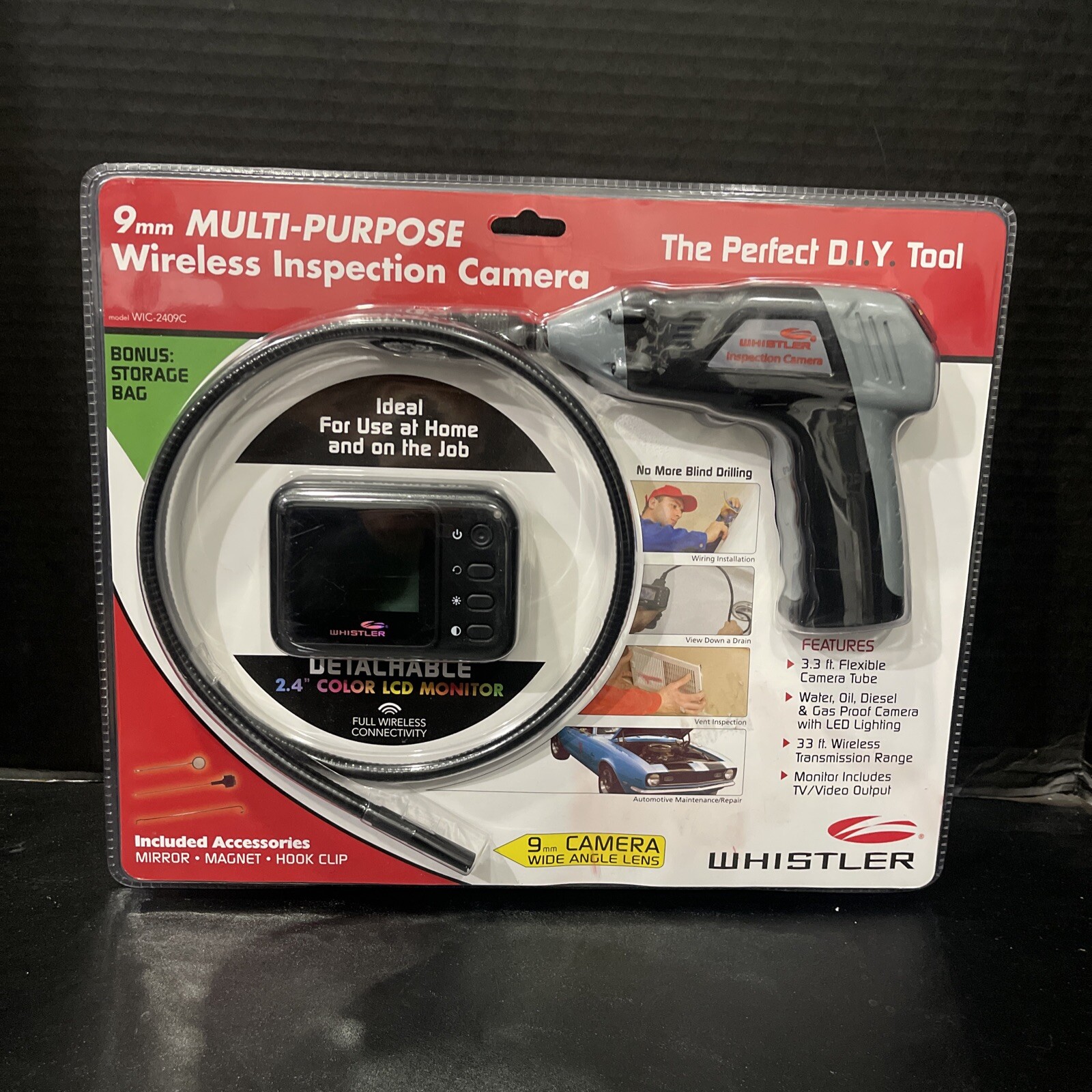 Whistler Wireless Inspection Camera With Color LCD Monitor Model Wic ...