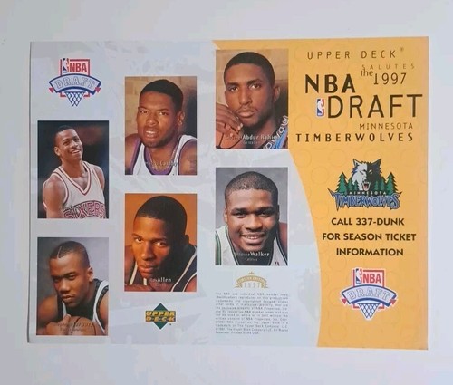 1997 Upper Deck Salutes •1996 NBA Draft• Class Ltd Edition 8"X11 ...