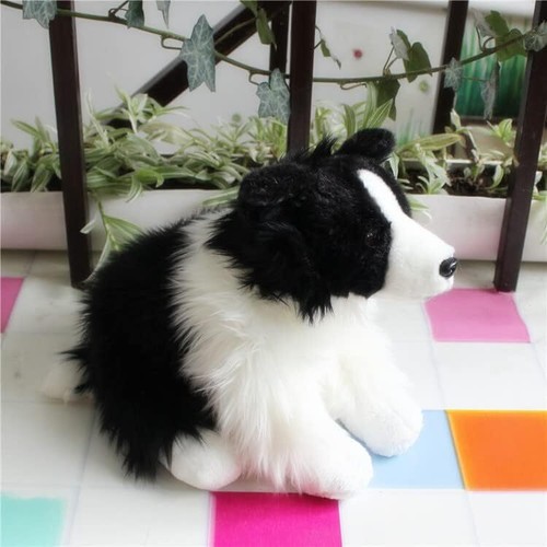 Cute Border Collie Plush Toy - Realistic Collection Border Collie Puppy ...