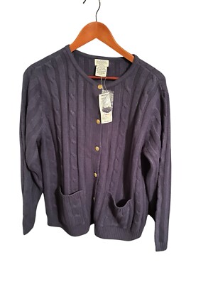 classic elements sweater Large Petite Blue NWT | eBay