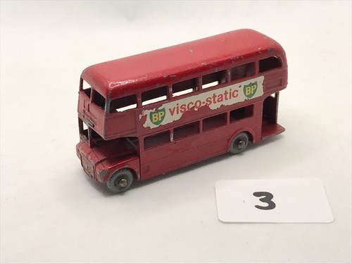 LESNEY MATCHBOX # 5C AEC ROUTEMASTER BUS BP VISCO STATIC DIECAST RED ...