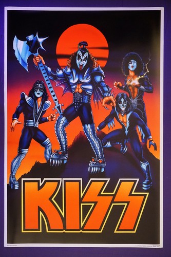 Kiss Band Gene Simmons Ace Paul Stanley Peter Criss Cartoon Poster ...